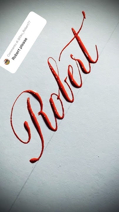 Cursive calligraphy, tutorial: how I write your name #robert #cursive # ...