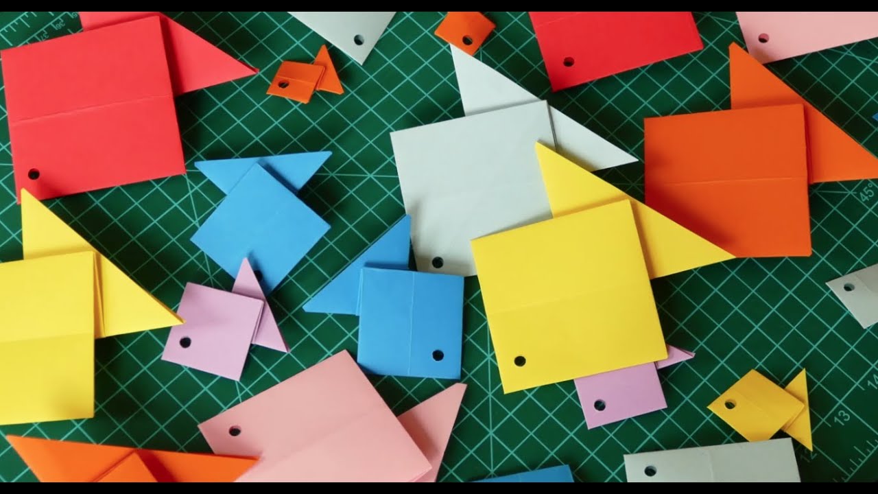 Origami de poisson pour le 1er avril - YouTube