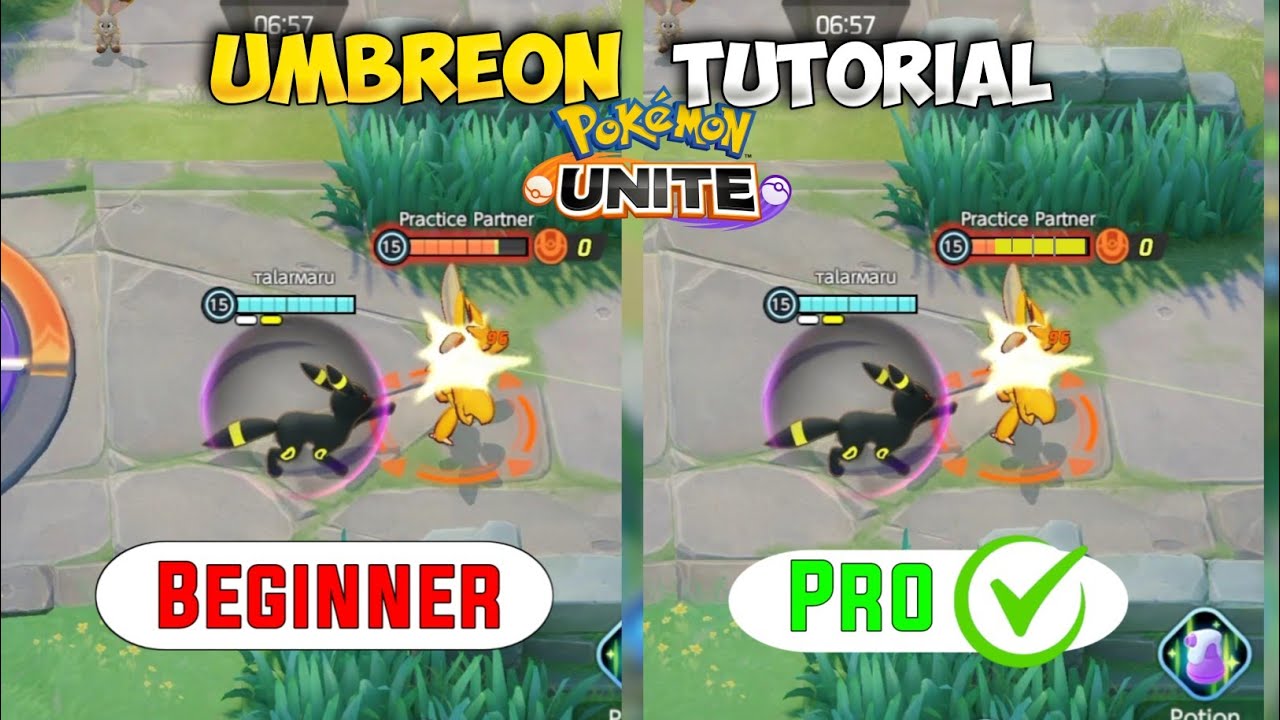 UMBREON tutorial in just 4 minutes | How to play umbreon Pokemon unite ...