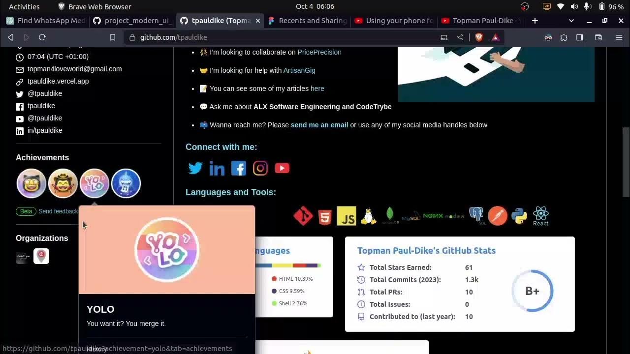 Celebrating 4 GitHub badges - YouTube