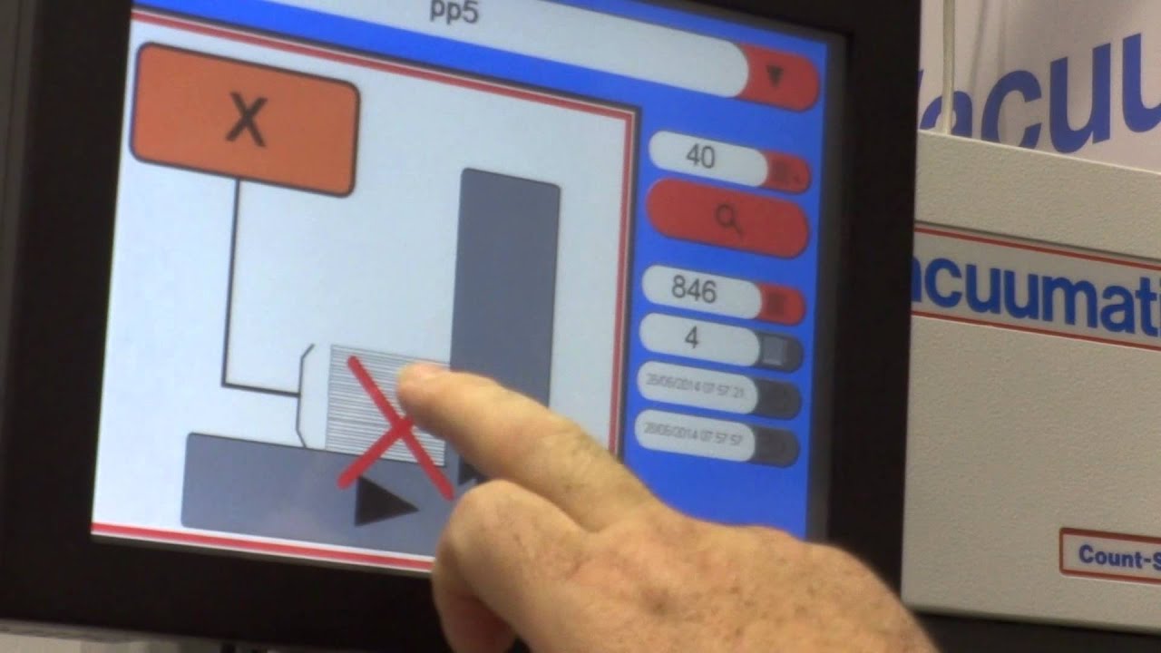 Optical counter - Vacuumatic Count-S - Counting plastic sheets #2 - YouTube