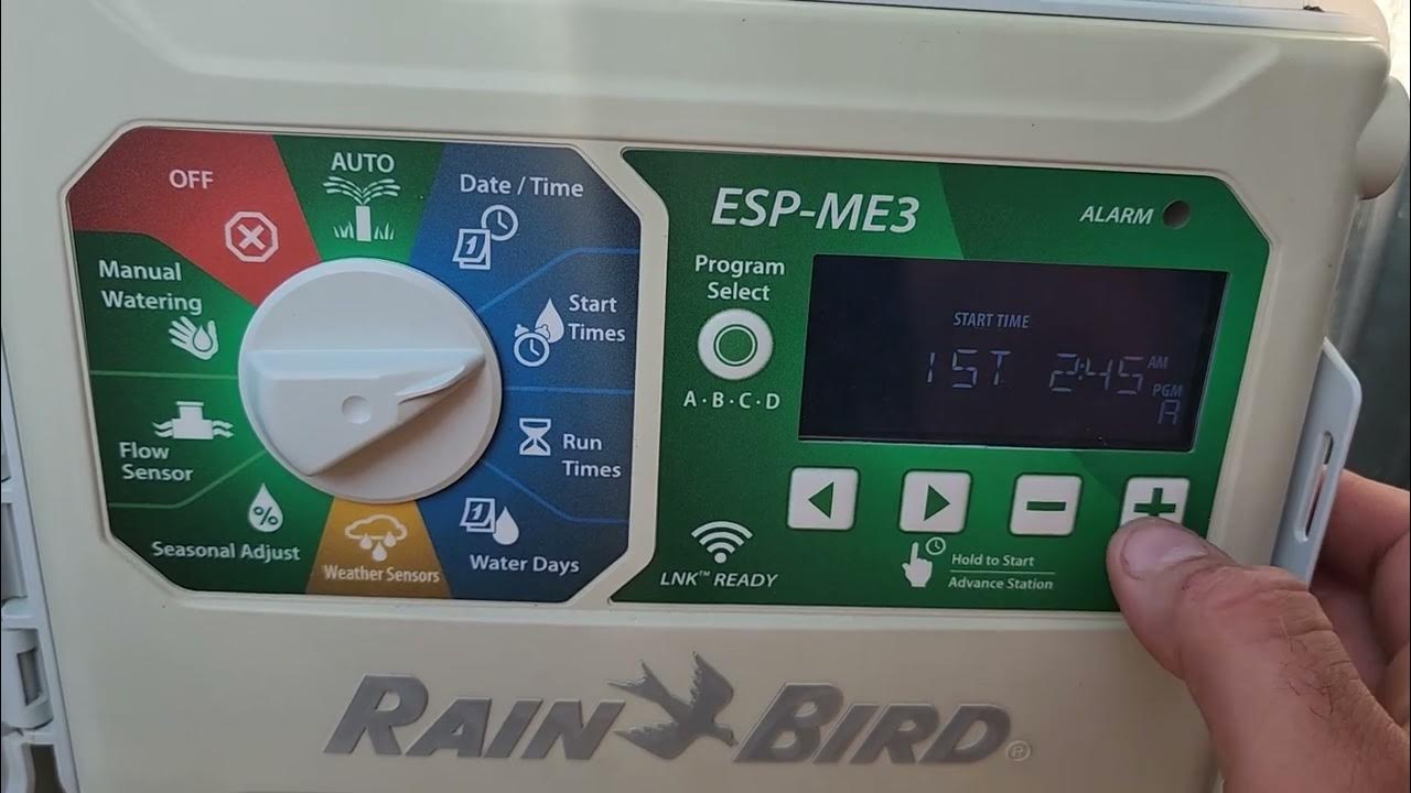 How to adjust Rainbird ESP-ME3 Irrigation Controller - YouTube