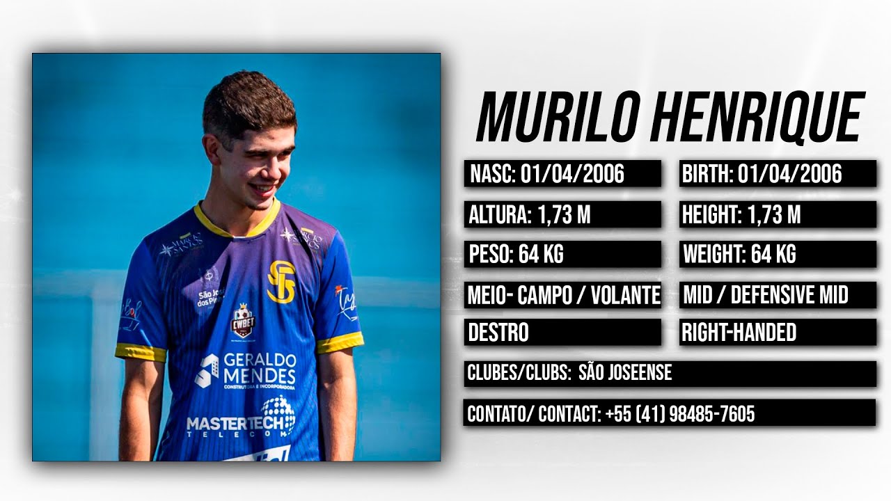 Murilo Henrique - Meio campo/ Volante - YouTube
