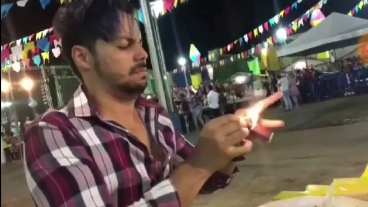 Man blows up hand with firework 2019 - YouTube