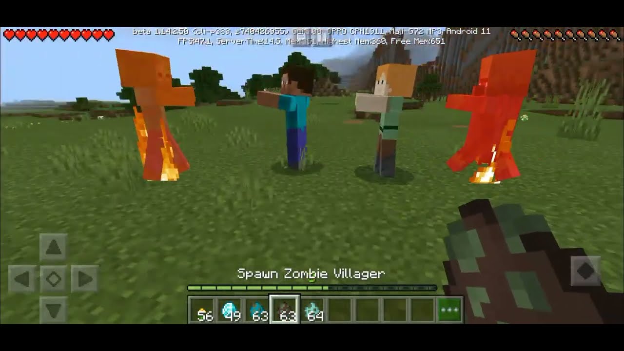 Minecraft Spawn Alex And Steve Addon - YouTube