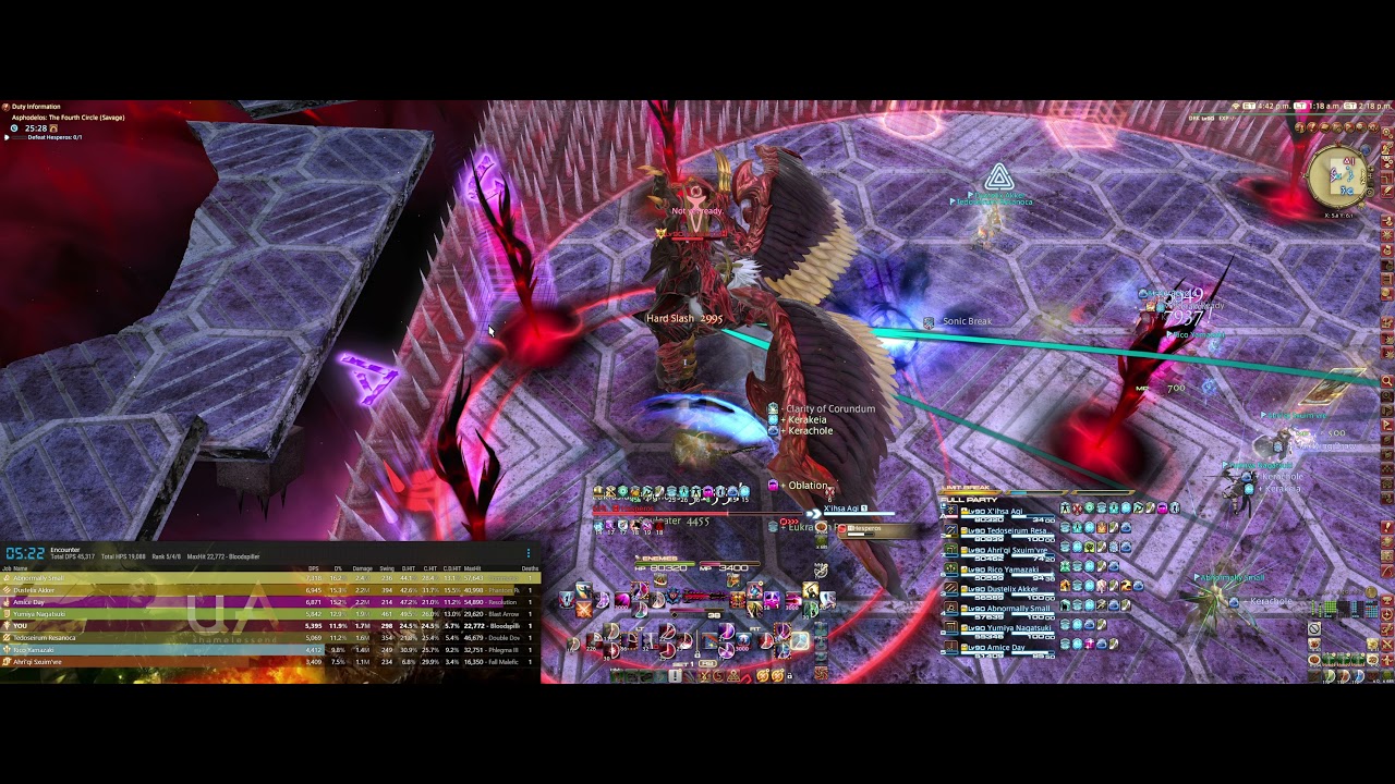 FFXIV: EW - unreAl - Pandaemonium (Savage) P4s - Winged Hesperos (DRK ...