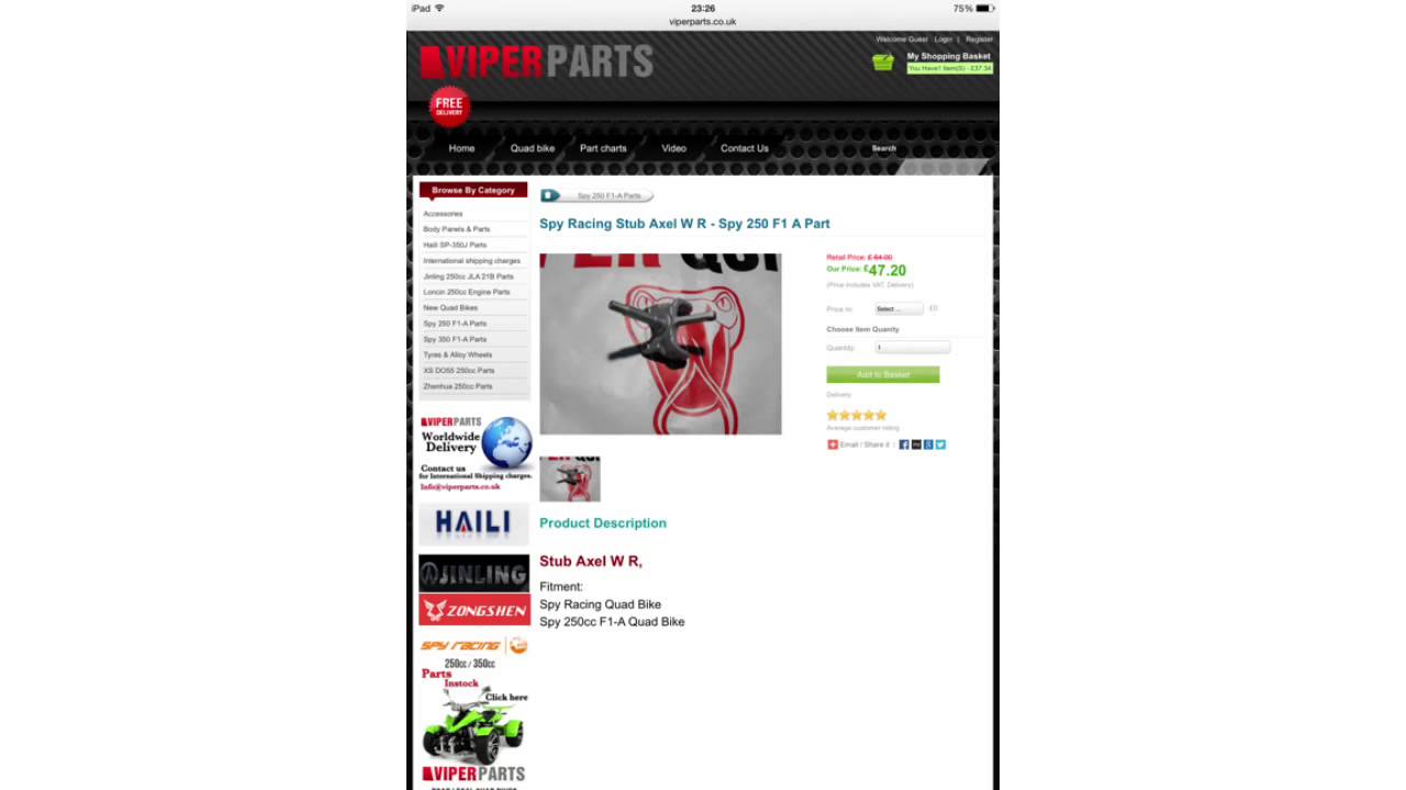 Spy Racing Parts Track Rods/Ends (Pair) - Spy 250/350 F1 A Part - YouTube