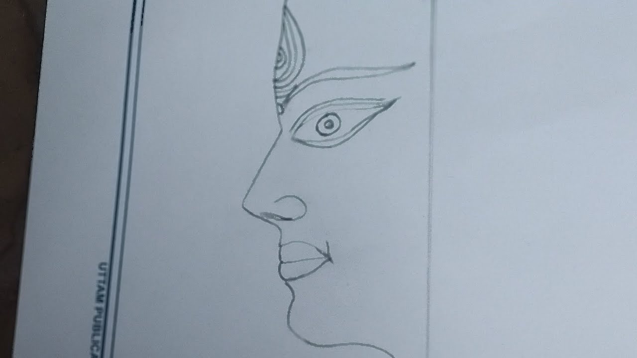 How to make mata rani beautiful face Drawing 😍 - YouTube