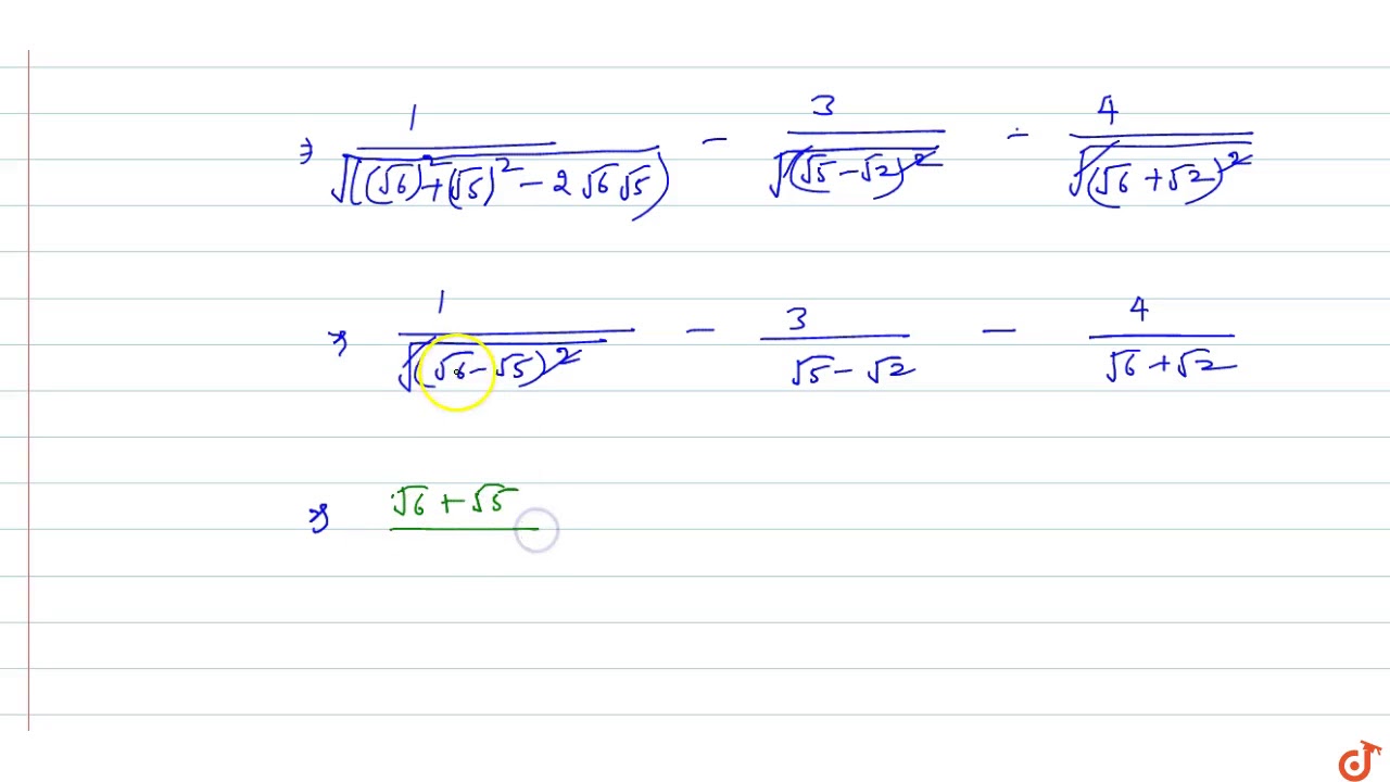 Value of the expression : `1/sqrt(11-2sqrt(30))-3/sqrt(7-2sqrt(10))-4 ...