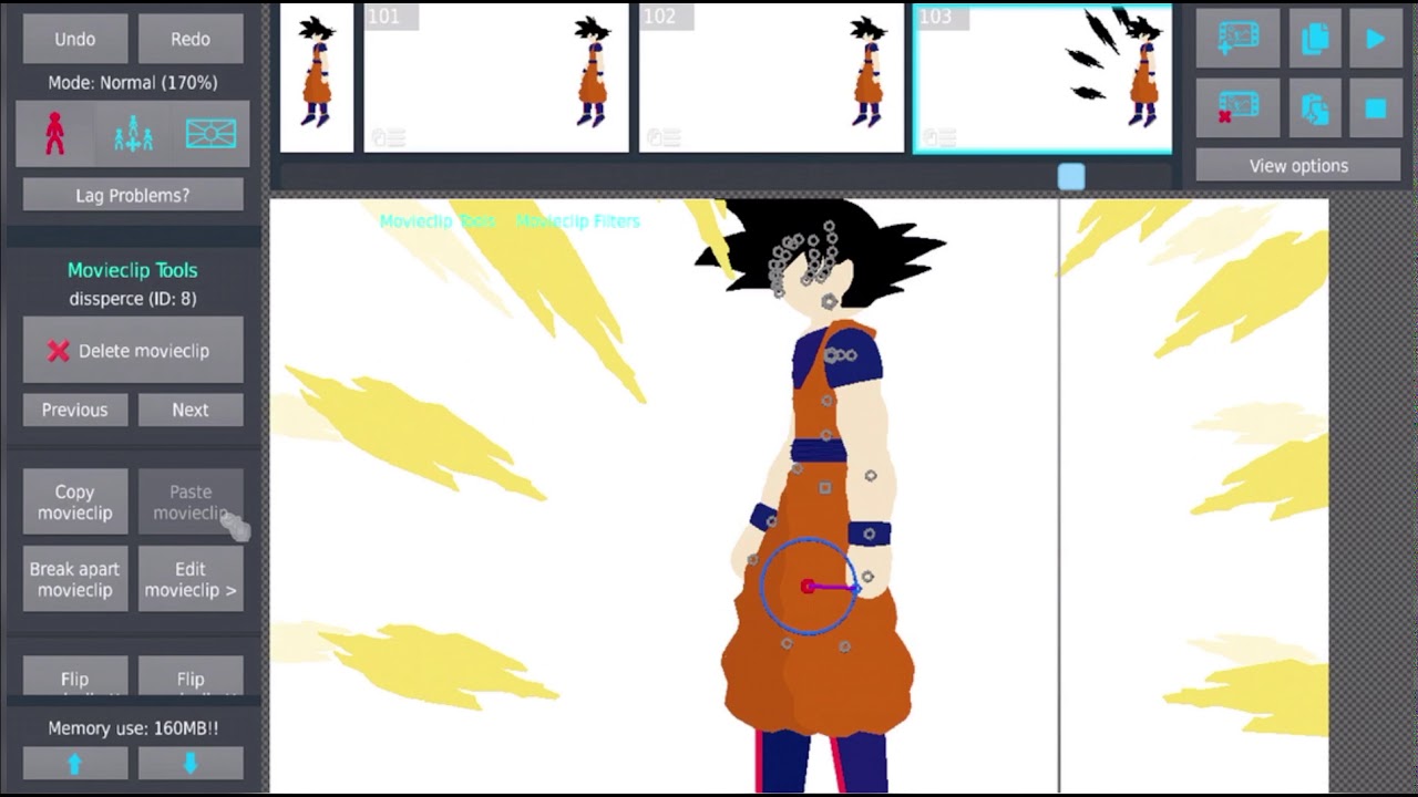 Watch me animate goku stick nodes - YouTube