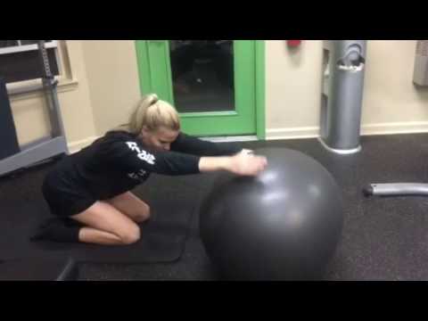Active ROM Thoracic Lateral Flexion With Ball - YouTube