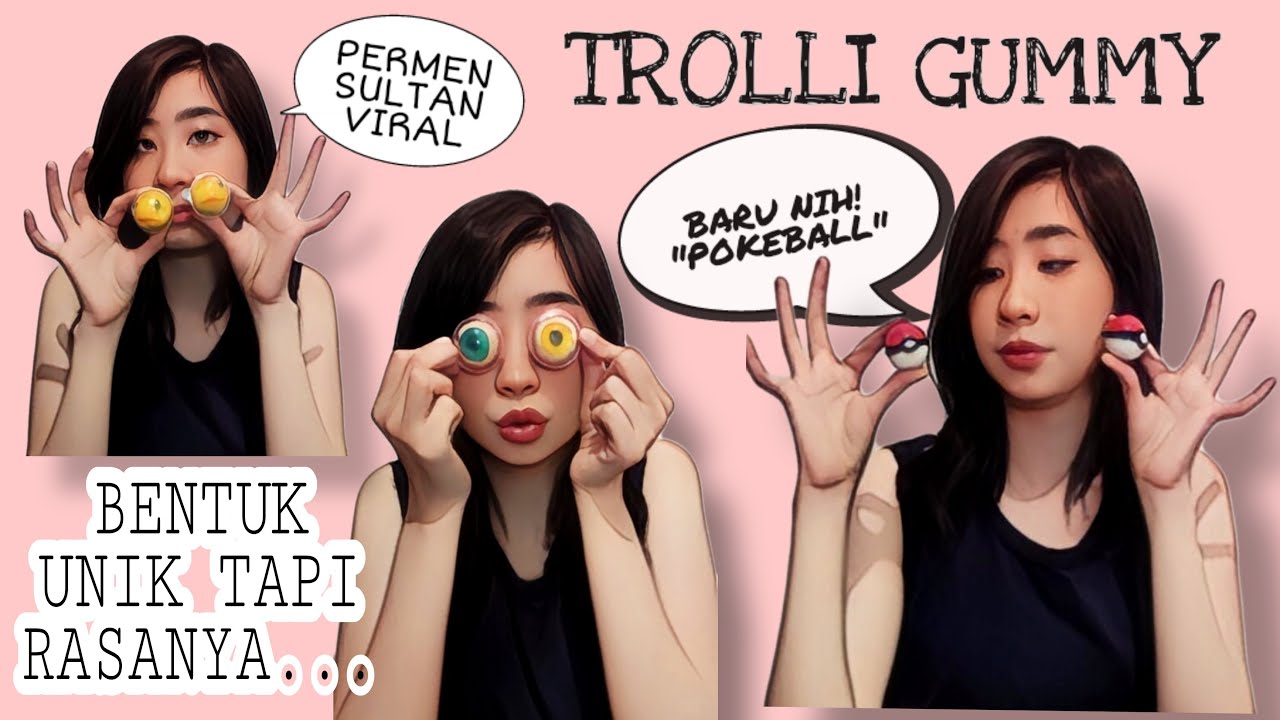 TROLLI GUMMY POKEBALL RASANYA UNIK !! REVIEW JUJUR !! - YouTube