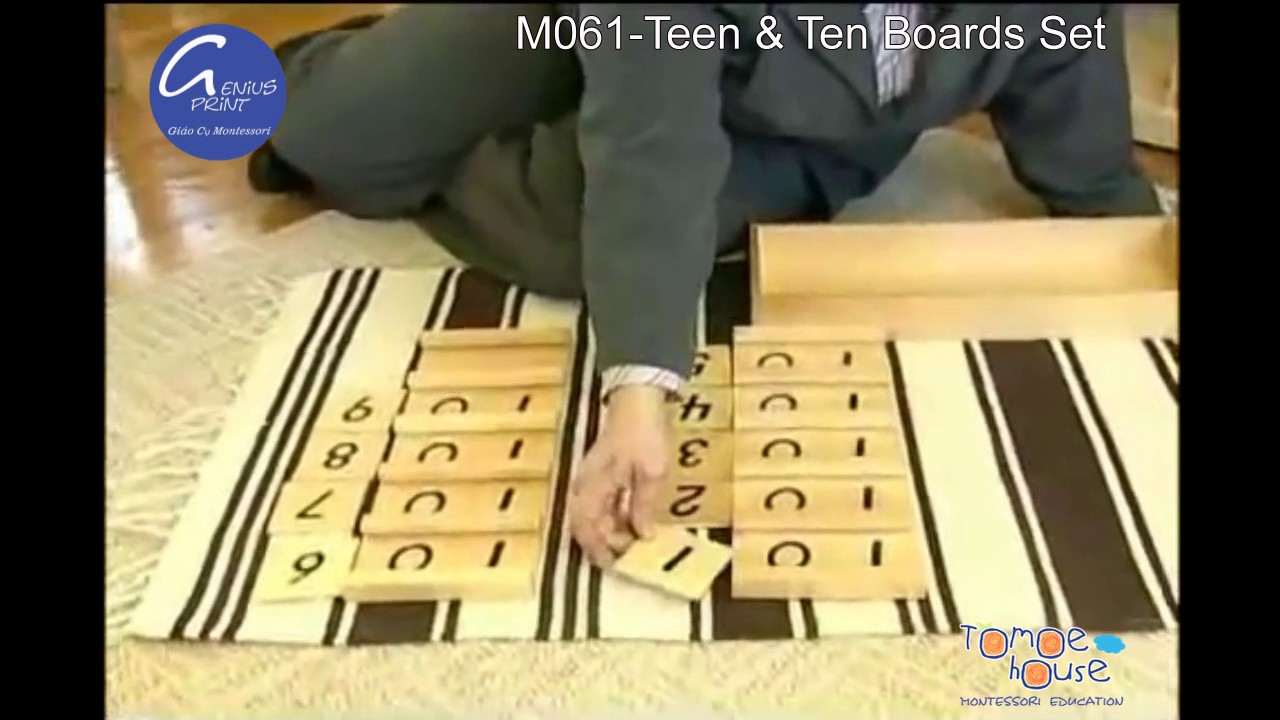 M061 Teen & Ten Boards Set - Bảng hàng chục |Giáo cụ Montessori - YouTube