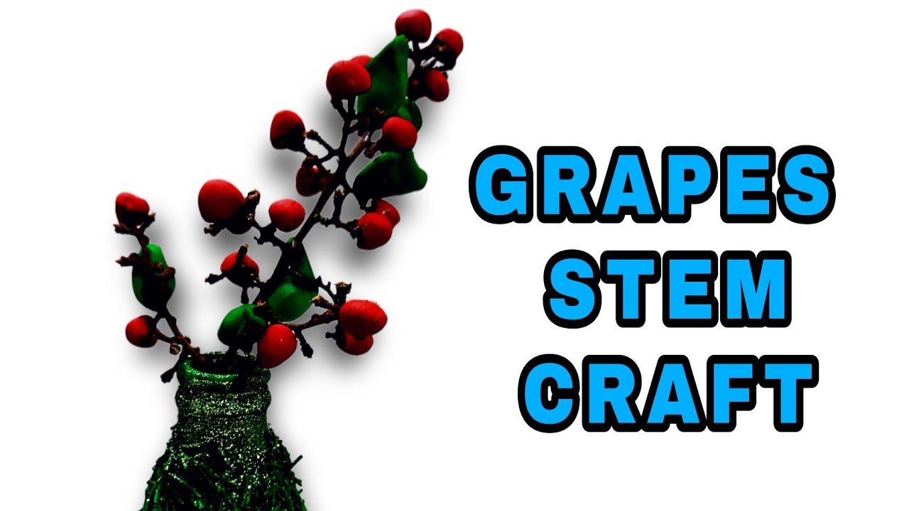 Crafting Lifelike Grape Stems: Modeling Dough Masterpieces/grapes stem craft/ - YouTube