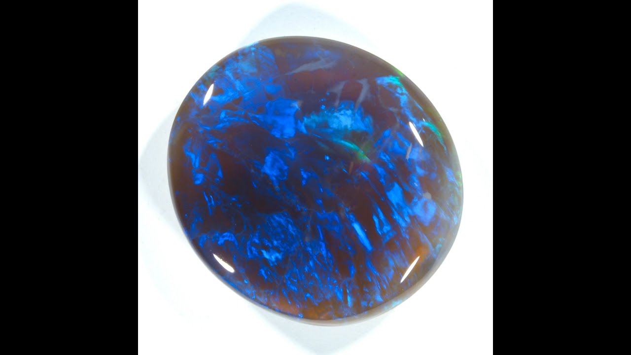 1.75ct solid black crystal opal from Lightning Ridge, Australia - YouTube