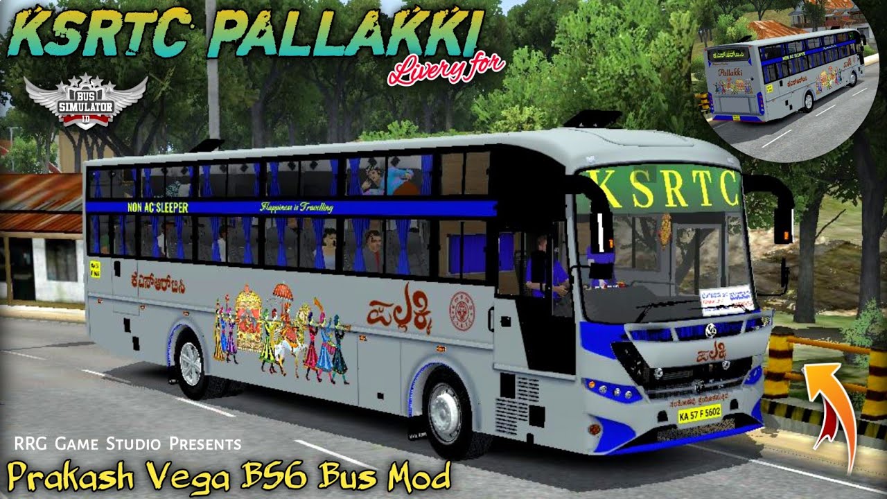 🤩🔥New KSRTC PALLAKKI Prakash Vega BS6 Bus Mod | Bussid v4.3.4 ...