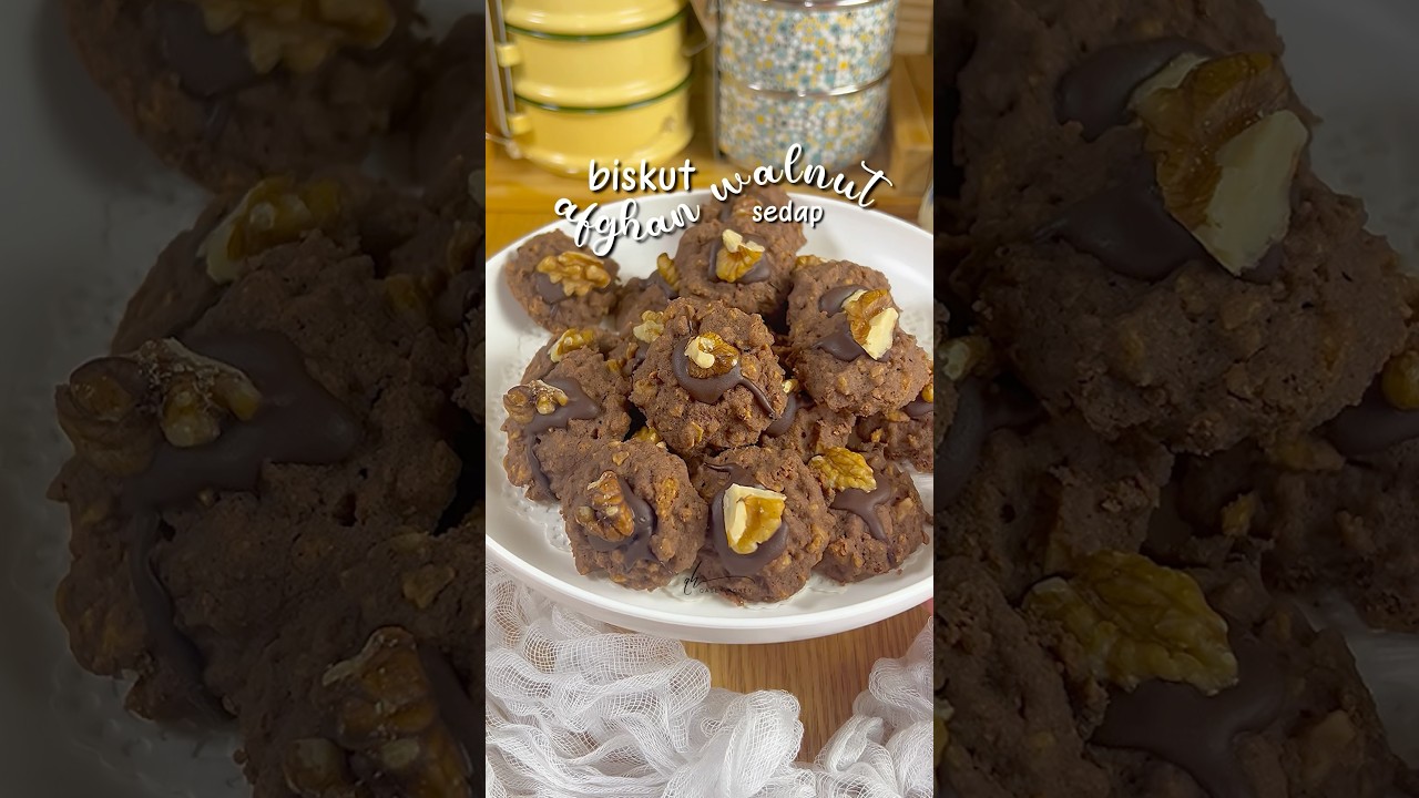 BISKUT AFGHAN WALNUT rangup yang mudah - YouTube