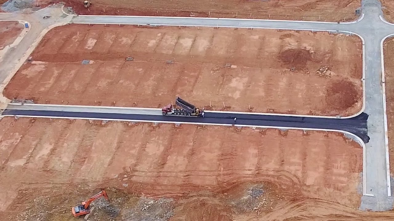 Collins Ridge Update, First Asphalt Laid - Hillsborough, NC - YouTube