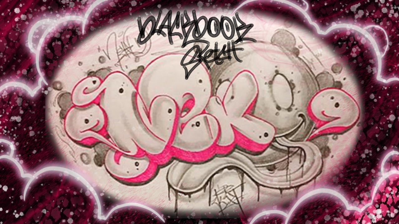 Graffiti black book sketch ball point pen gel series - YouTube