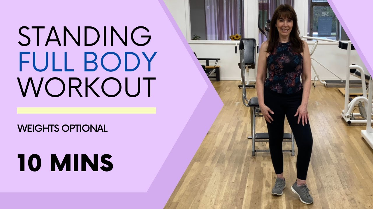 10 Min Standing Full Body Workout / At Home / No Repeats / Weights ...
