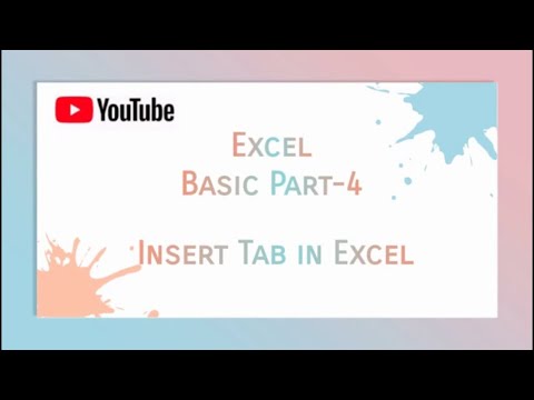 MS Excel| Insert Tab |Basic knowledge of MS EXCEL Part-4 | #likeAsharma - YouTube