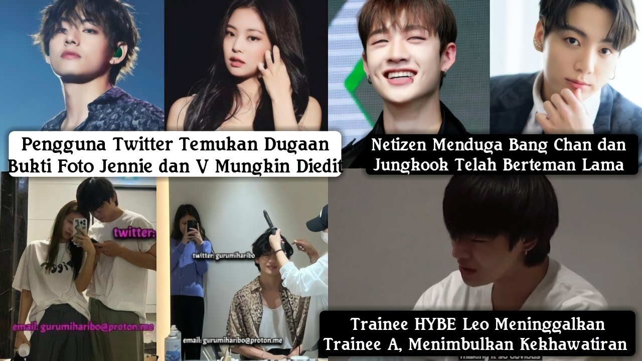 Dugaan Foto Jennie dan V BTS Diedit, Trainee HYBE Leo Tinggalkan ...