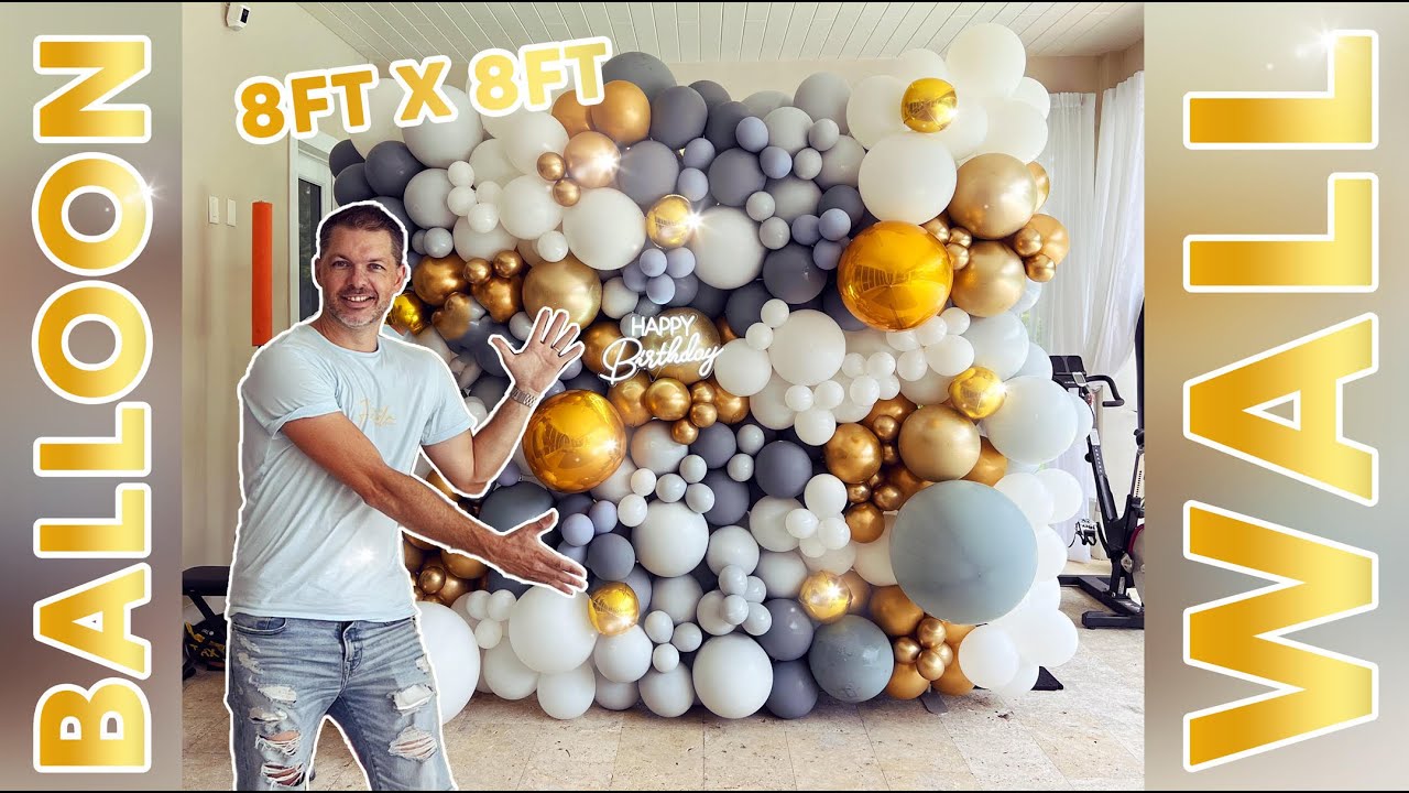 Balloon Wall on a frame base | Birthday Decor for Man | Balloon Wall ...