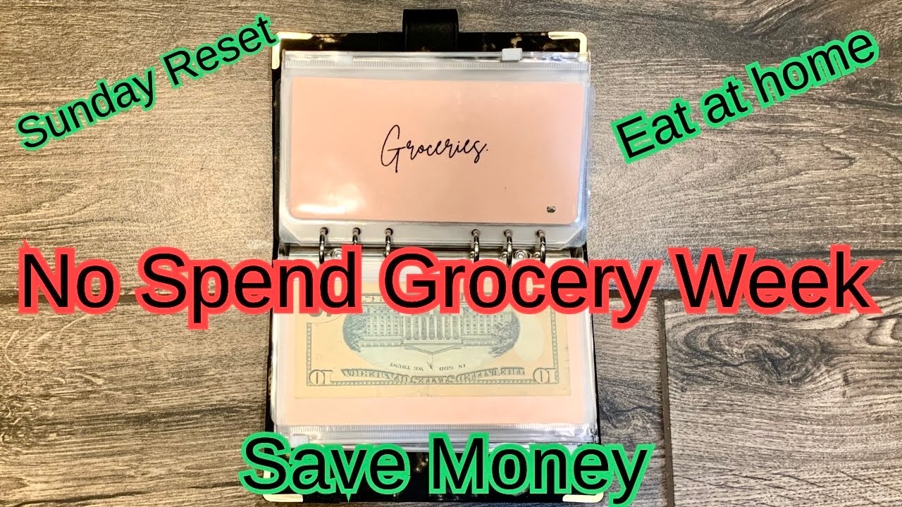 Sunday reset | No spend grocery week | Eat at home | Save money - YouTube