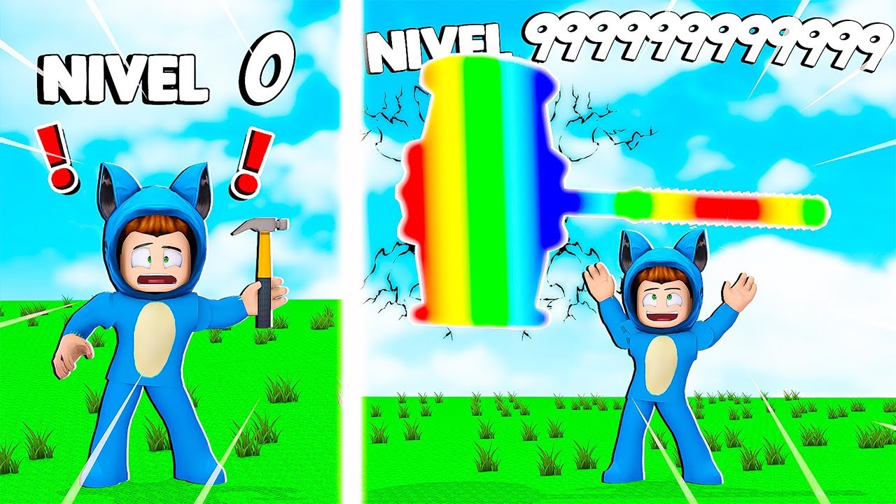 BEBE MILO LLEGÓ AL NIVEL MÁXIMO del MARTILLO PRO en ROBLOX - YouTube