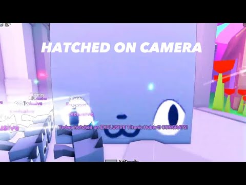 TITANIC HUBERT and HUGE KNIFE CAT hatched ON CAMERA (Pet Simulator X ...