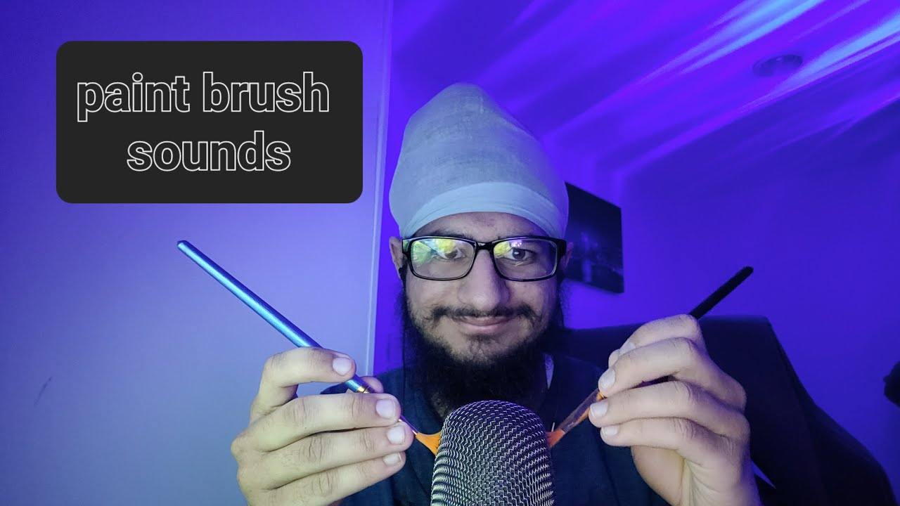 ASMR paint brush sounds (With mouth sounds) - YouTube