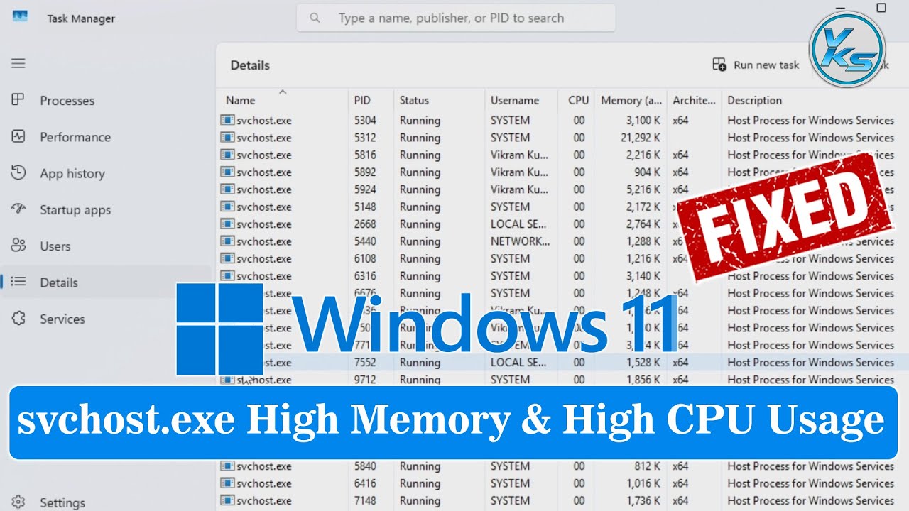 How To Fix svchost.exe High Memory & High CPU Usage On Windows 11 - YouTube