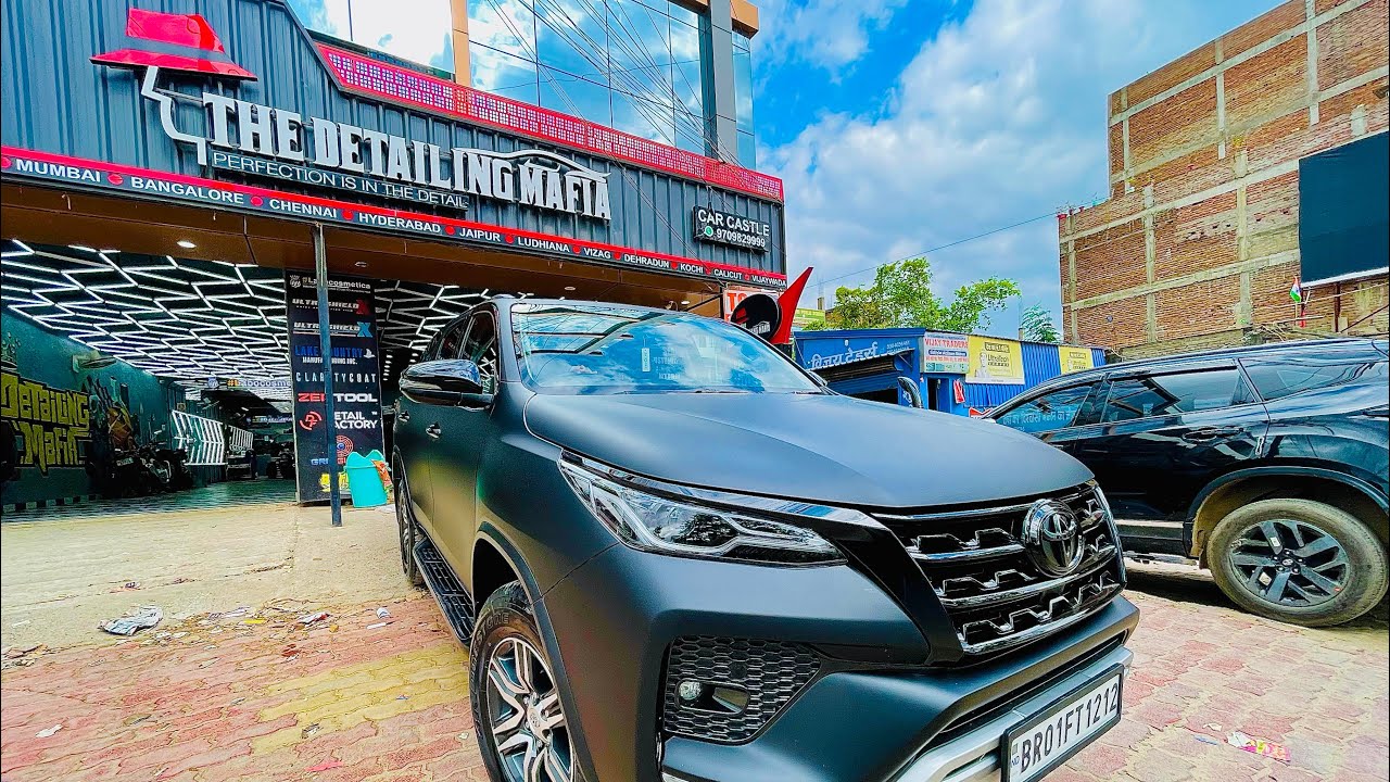 Matte ppf in Toyota Fortuner🥵|| Detailing wash in fortuner 😳🔥 part-1 ...