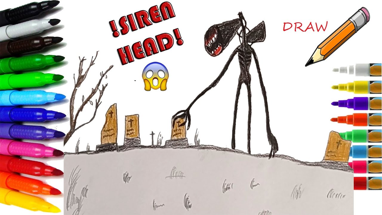 HOW TO DRAW REAL SIREN HEAD COMPLETE STEP BY STEP - YouTube