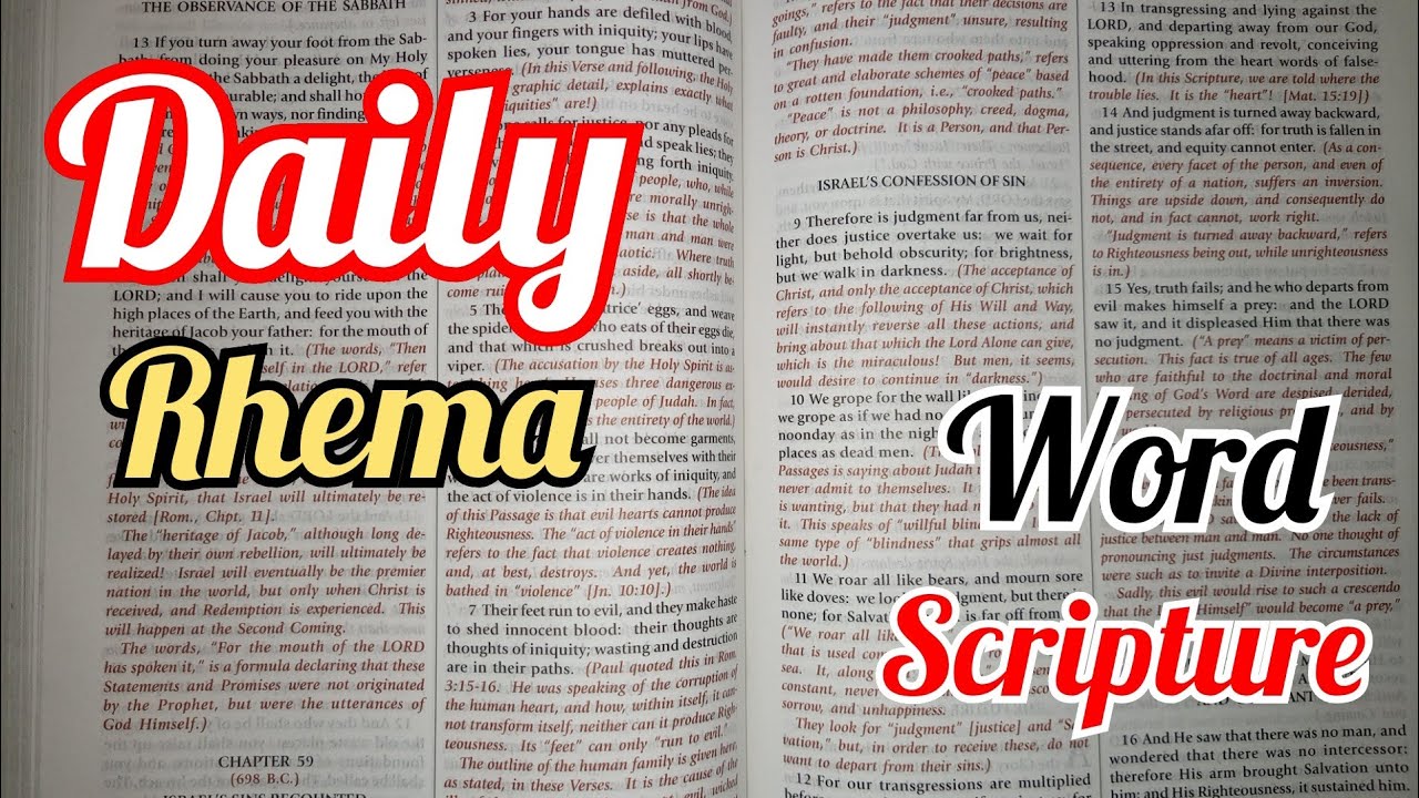 Daily Rhema Word Scriptures/MATTHEW 1 - YouTube