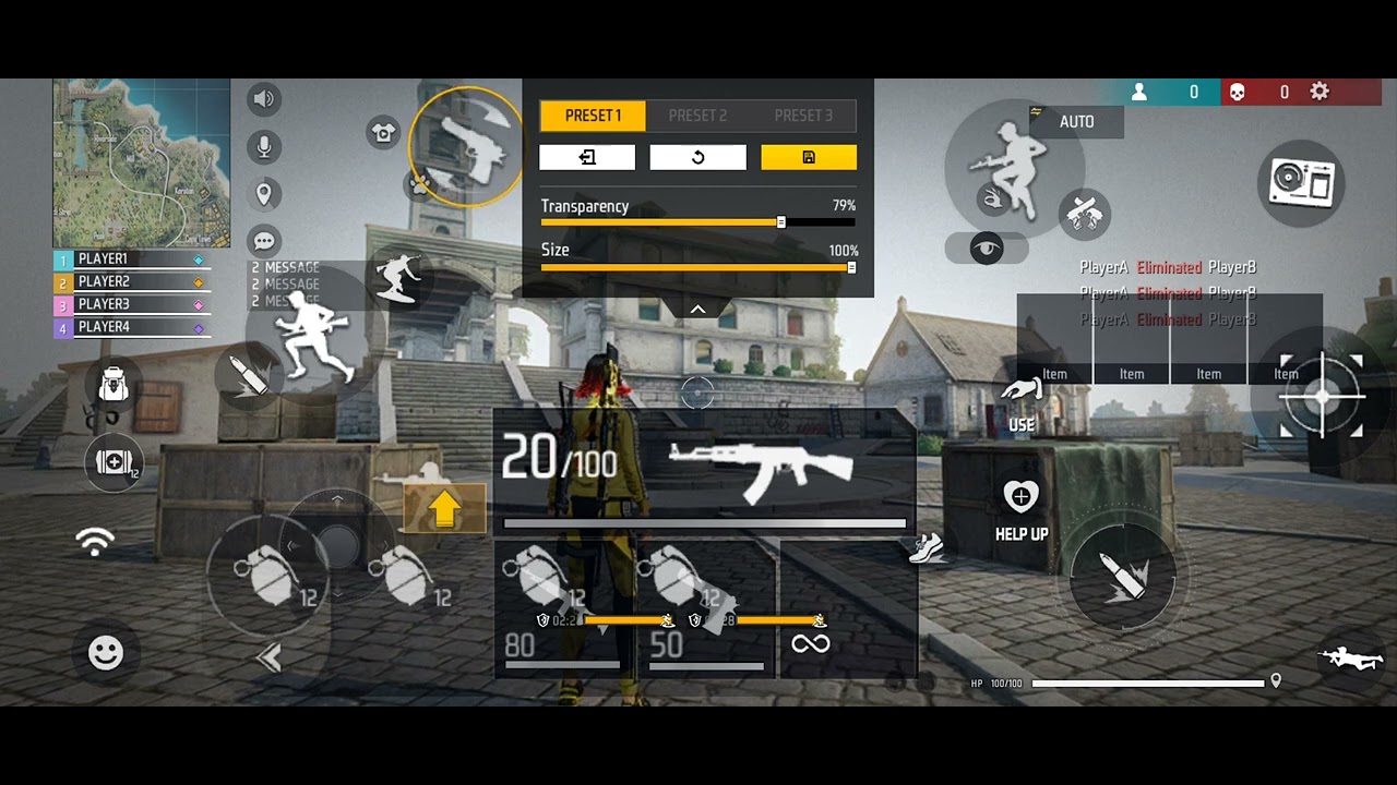 Four finger best custom hud fir ff players - YouTube