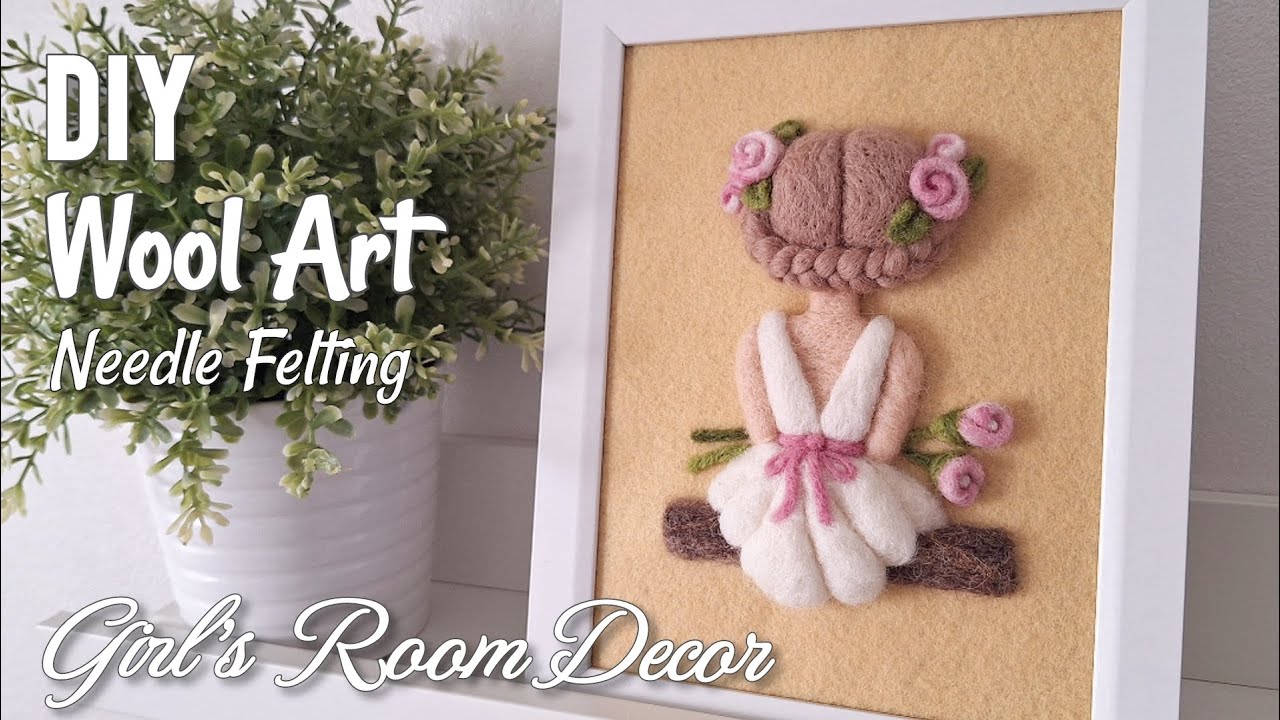 How to make ART from WOOL! 🐑 The Art of NEEDLE FELTING!🩷 - Girl's Room ...