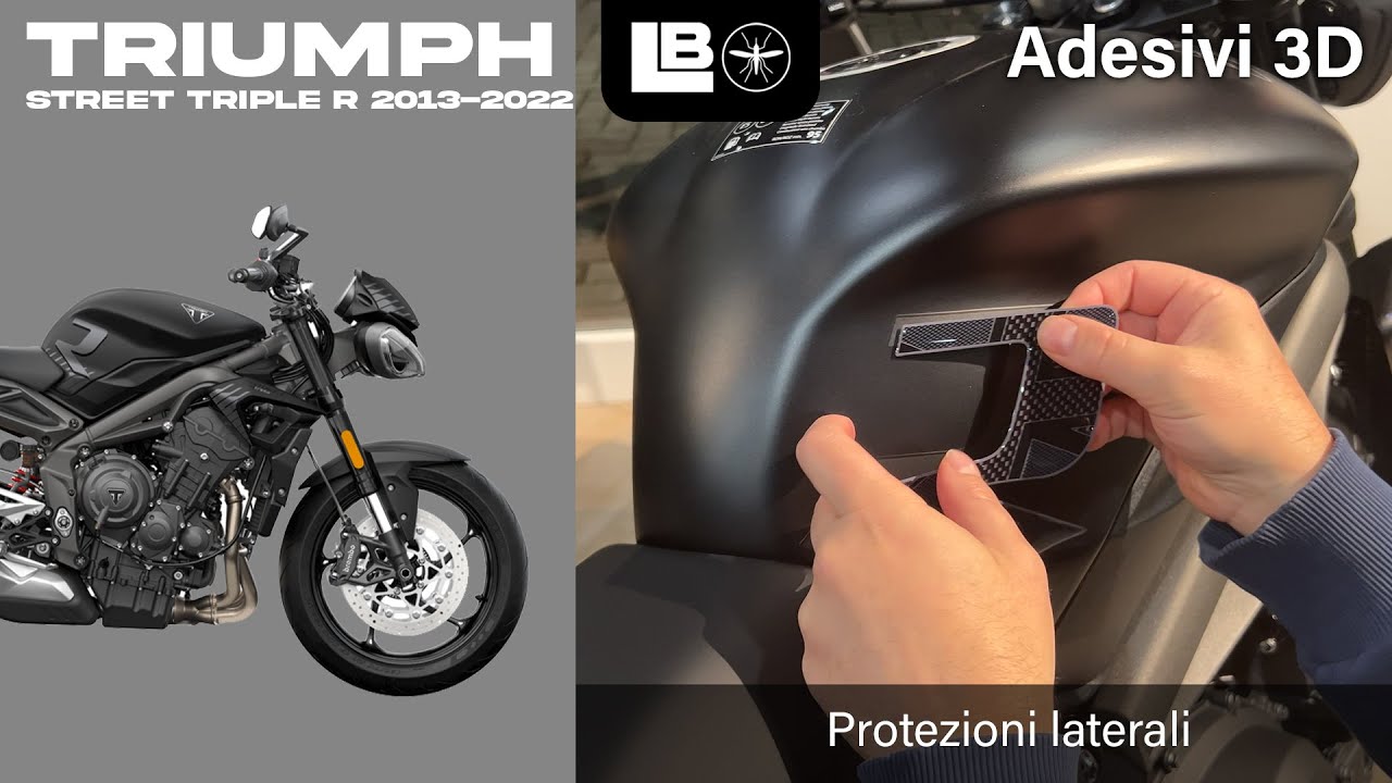 LabelBike® ADESIVI 3D protezioni laterali compatibili moto Triumph ...