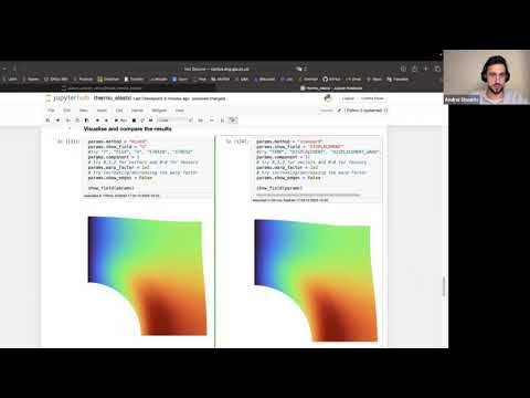 Jupyter tutorial on mixed formulation for thermo-elasticity (UKACM School Hands-on 3) - YouTube