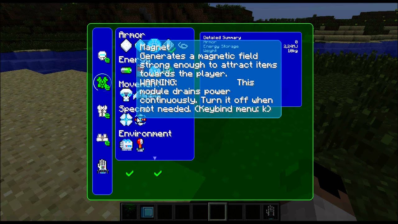 Minecraft Mods: Modular Powersuits - YouTube