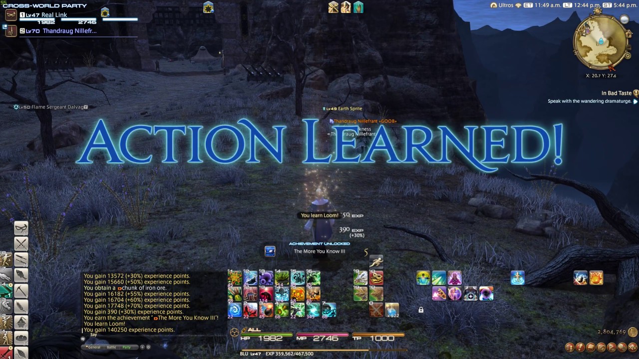 FFXIV Stormblood - Blue Mage Spell - Loom - YouTube