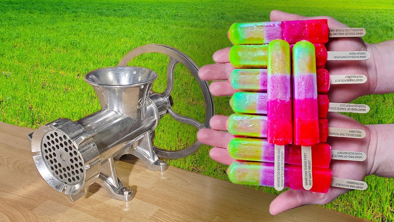 ASMR Food - Popsicle Jolly Rancher VS Meat Grinder - YouTube