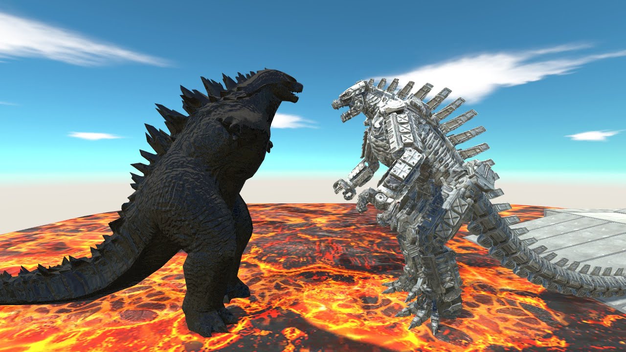 Great War Dark Godzilla 2014 Vs Monster Mecha Godzilla 2021 Death run ...