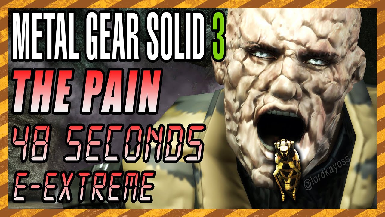 MGS3 Beating The Pain in 48 Seconds on E-Extreme [Non-Lethal] [No ...
