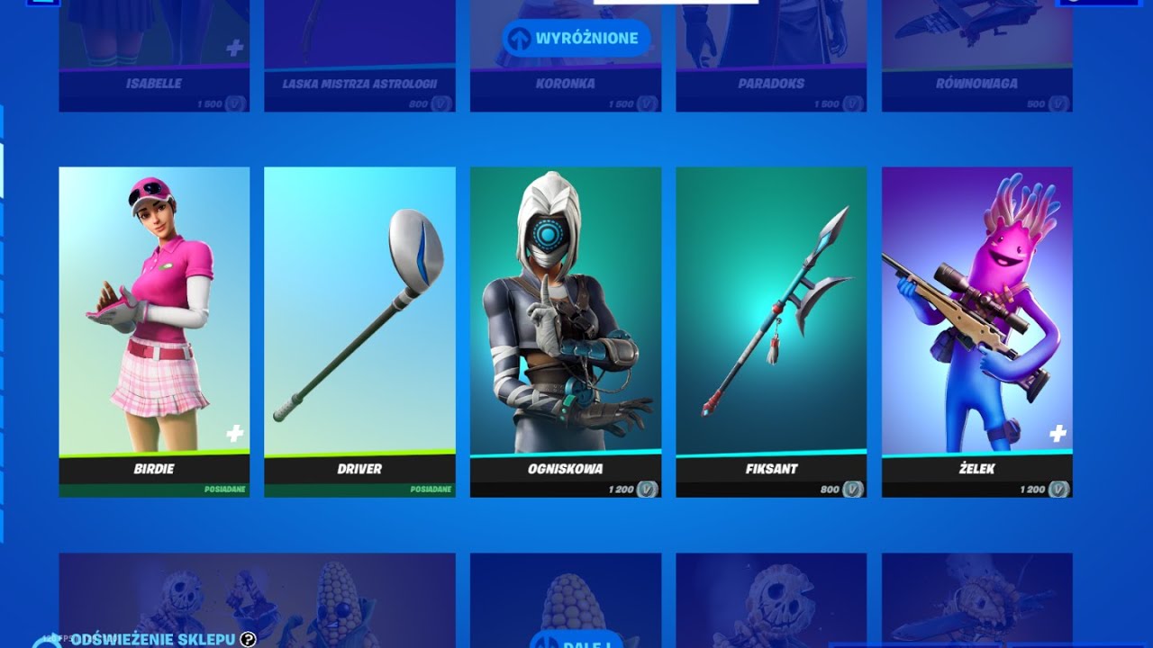 SKLEP FORTNITE 22.09.2022 *ISABELLE, DRIVER, OGNISKOWA, WIZJA* - YouTube