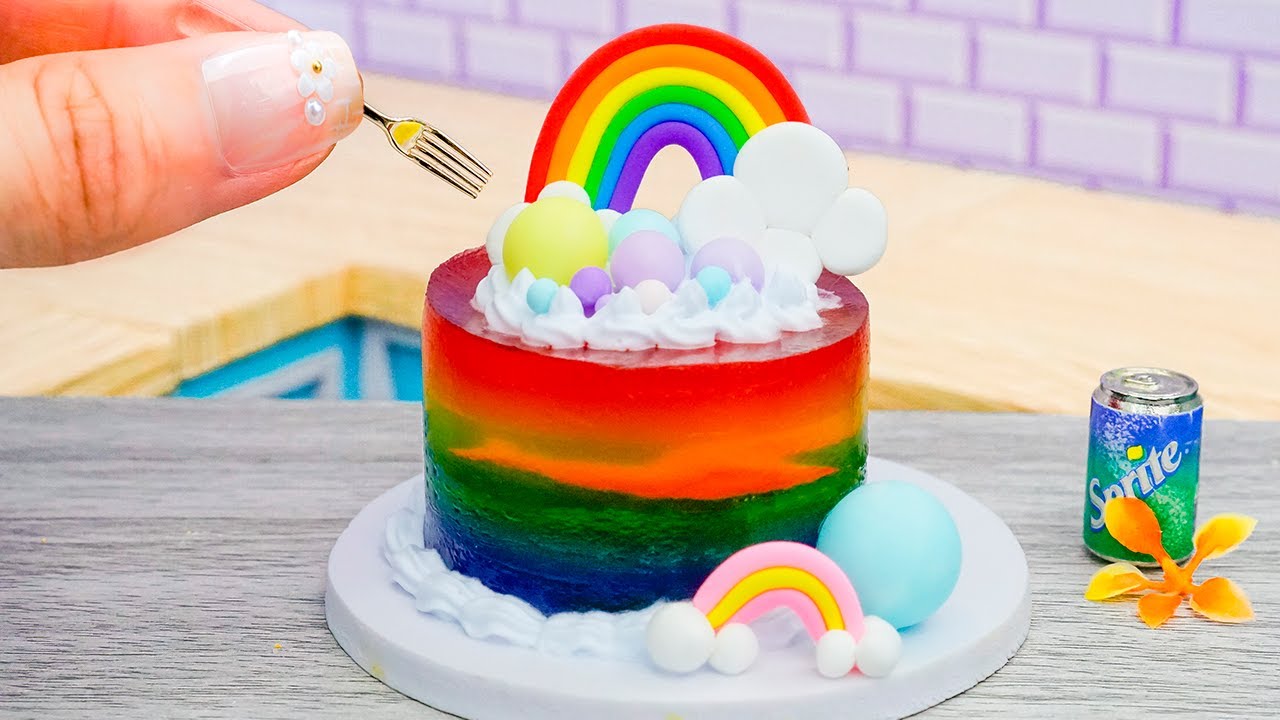 Mini Rainbow Cake Magic! Easy Buttercream Decorating Tutorial - YouTube