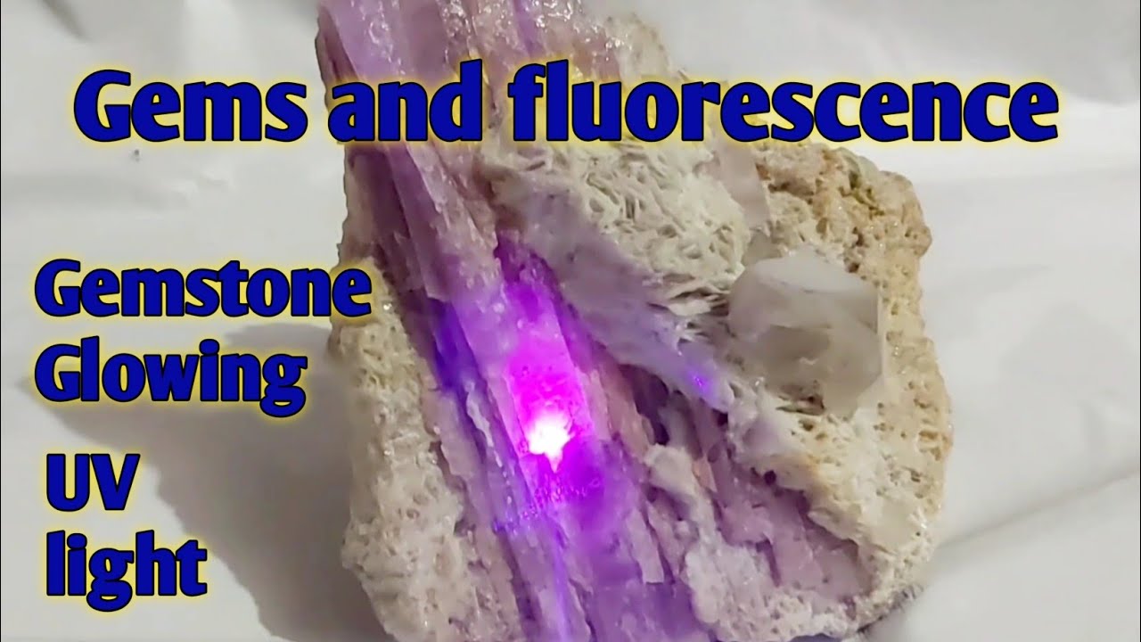 Kunzite ' Ruby ' Calcite Stone Under U V Light | Gems and UV ...
