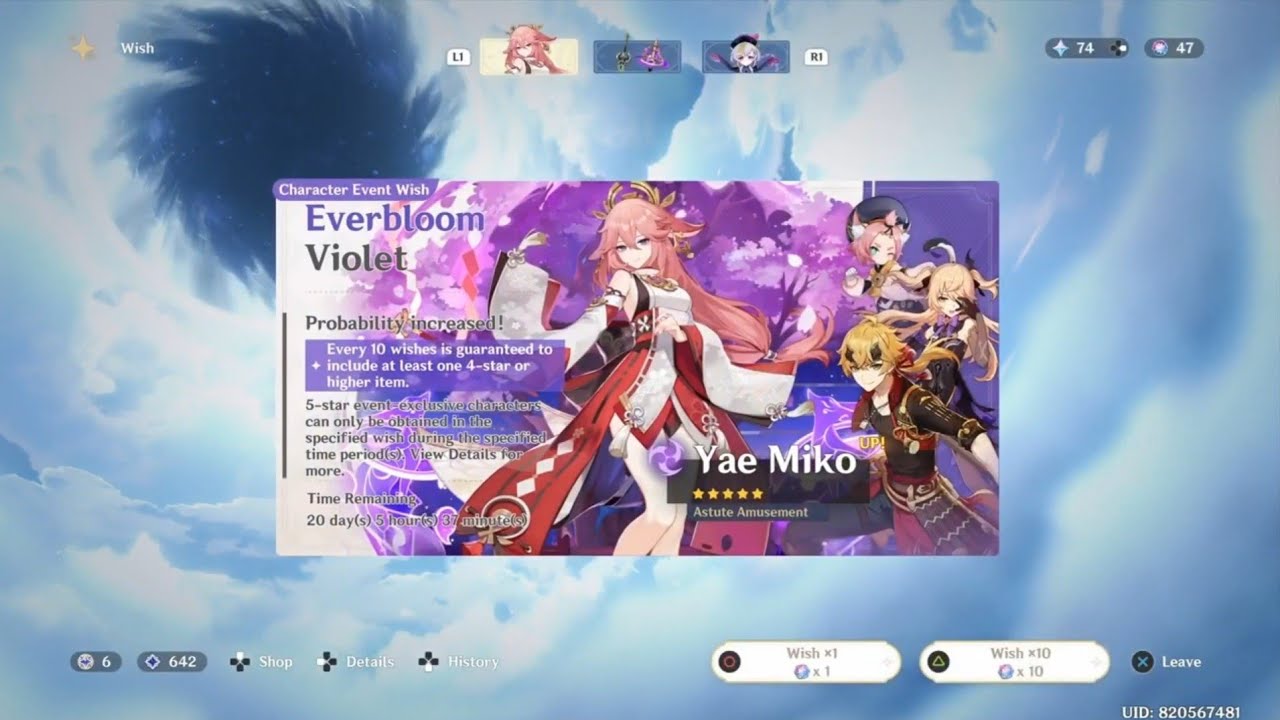 Yae Miko Wish (genshin impact) - YouTube