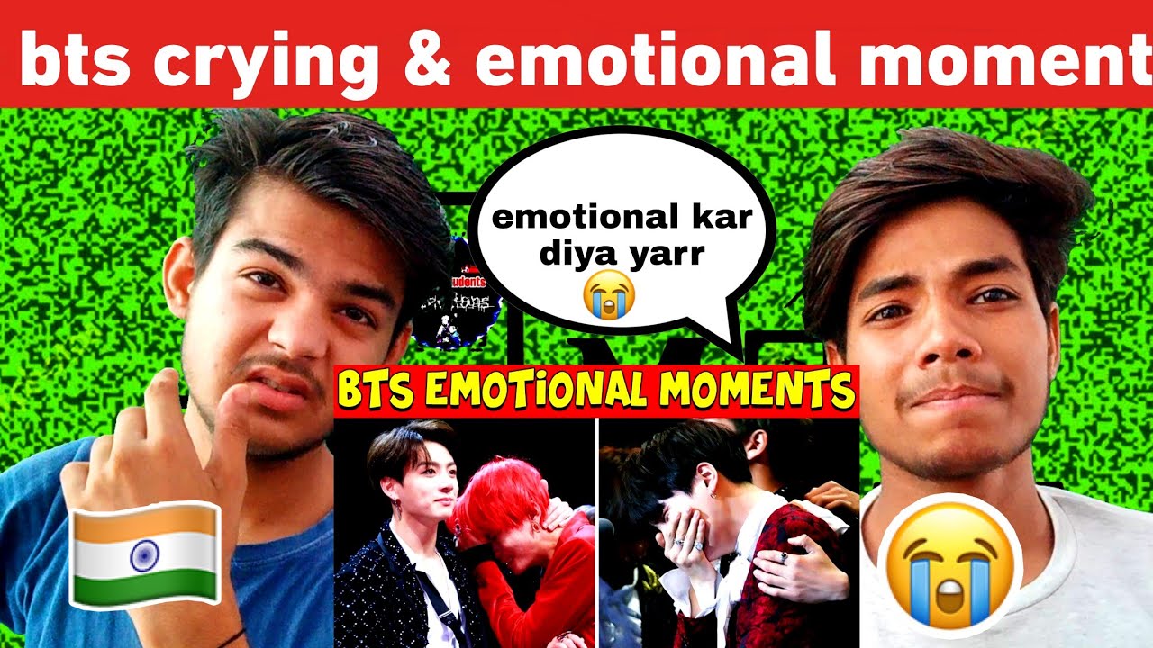 BTS Crying emotional moment reaction 😓| BTS emotional moment | Sad ...