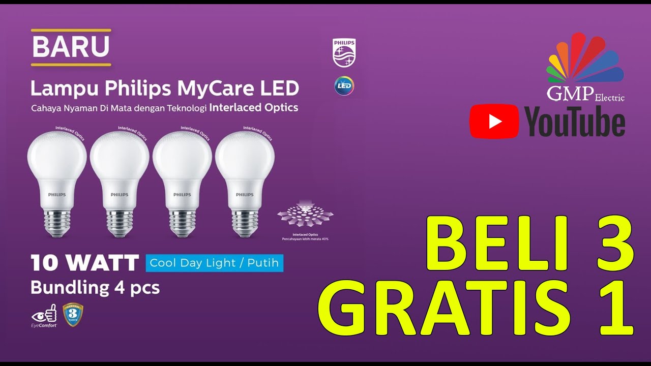 Promo Lampu Led Philips Beli 3 Gratis 1 - YouTube
